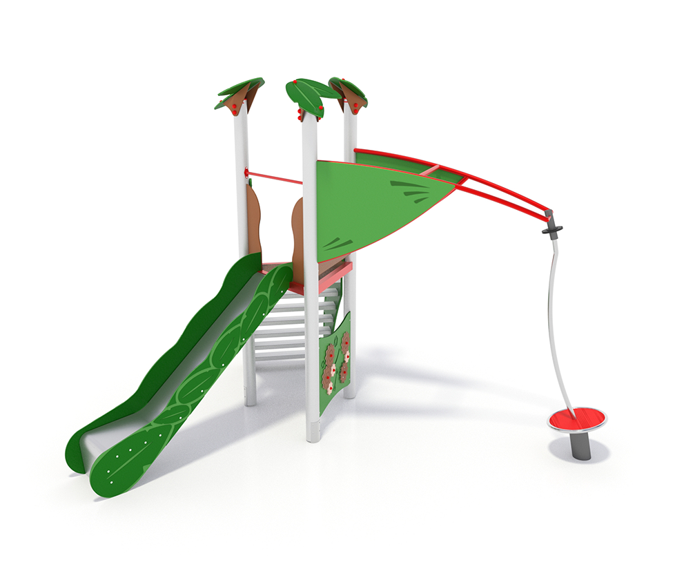 KOS LEAVES CON PALESTRA ROTANTE, palestra rotante,scivolo,torretta...